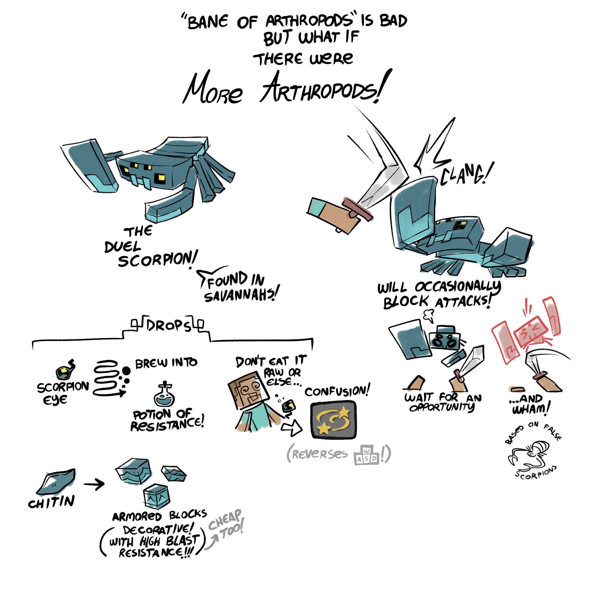 part 2 of a more arthropod update! (part 2: hostile mob) minecraft ...