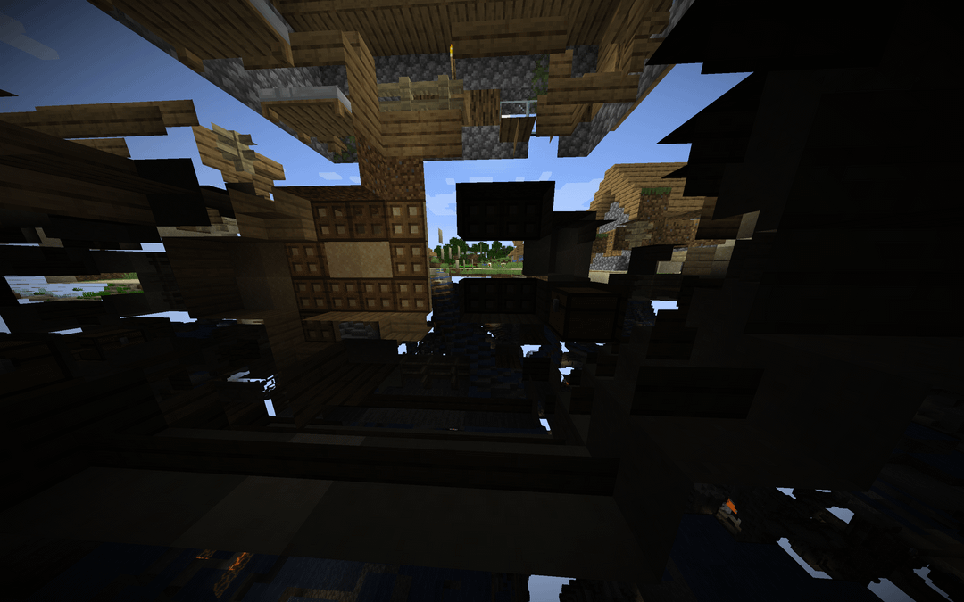 Minecraft shipwreck in villiage house (some blocks destroyed ...