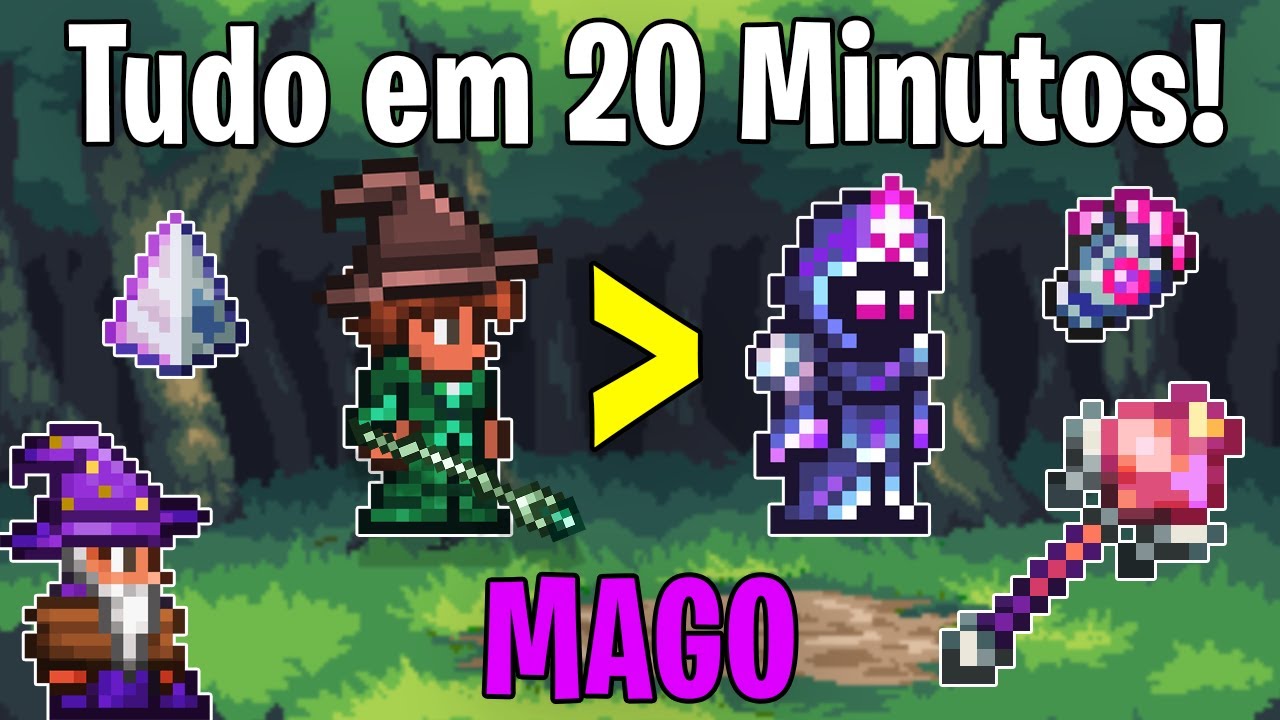 Guia PROGRESSÃO de MAGO em 20 MINUTOS! - Terraria Progressão para ...