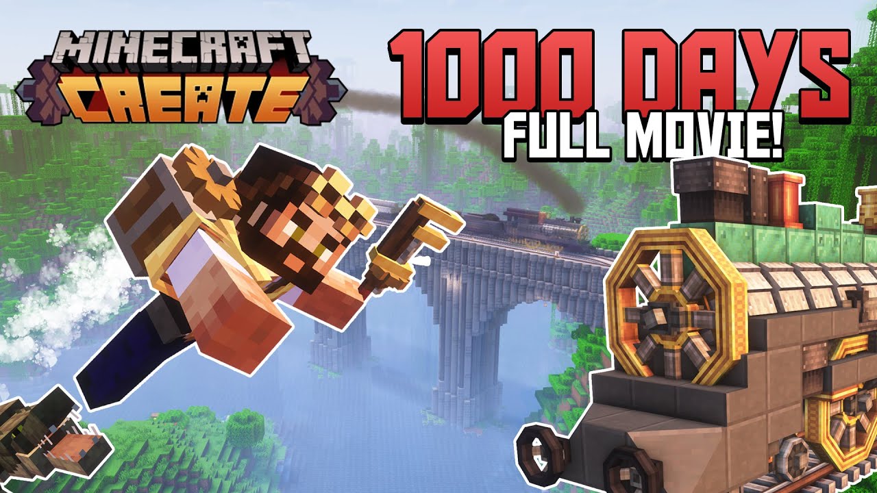 1000 days FULL MOVIE | Minecraft Create Mod (Episodes 1 - 13 ...