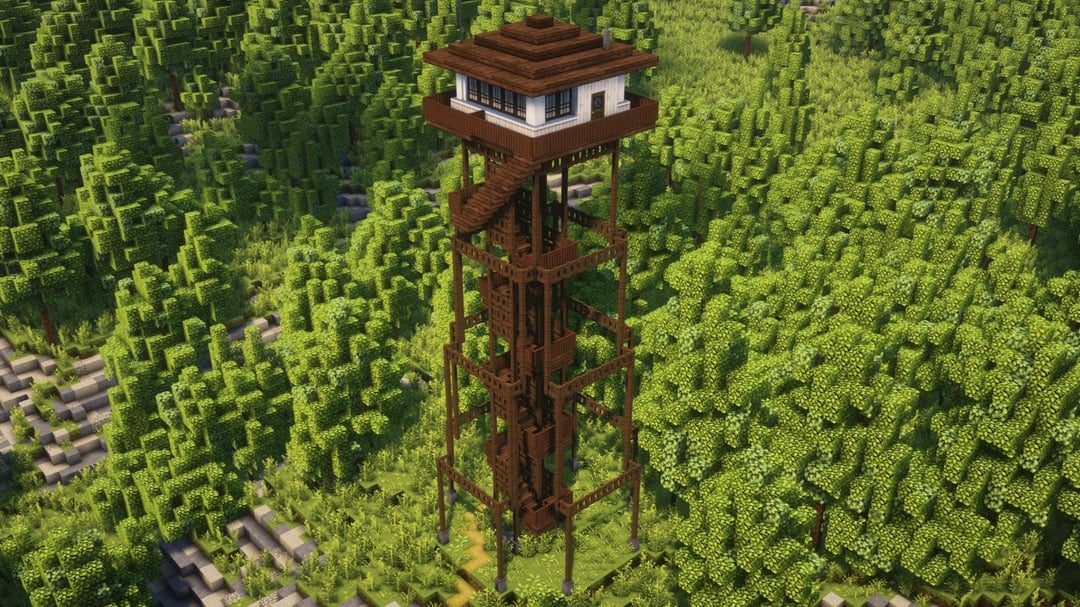 Ranger station and fire watch tower. Display entities were used. RP ...