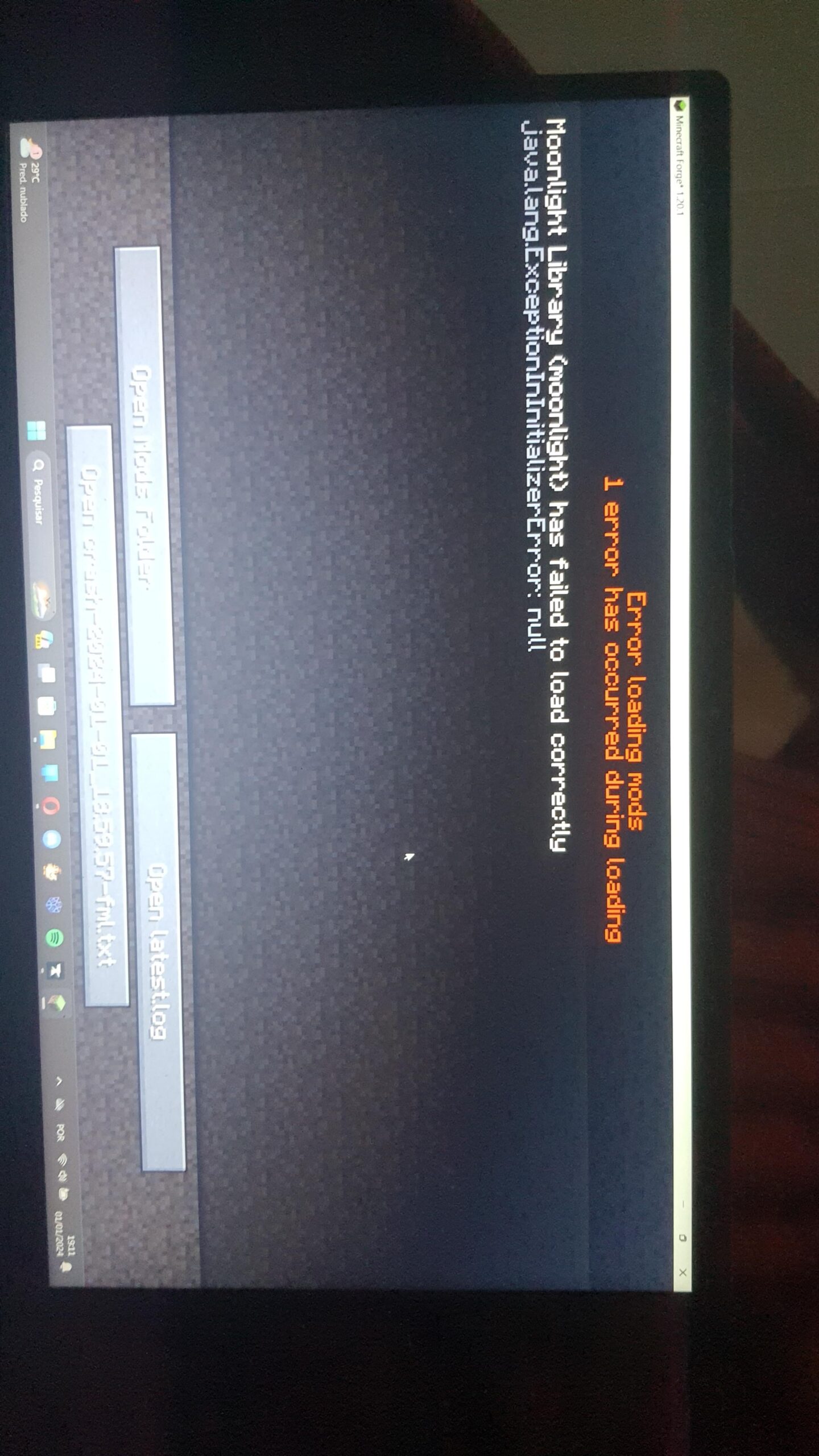 Problem loading a mod - MineNest, Mine Nest