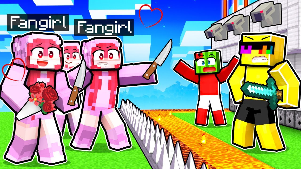 My CRAZY FAN GIRLS Vs Most Secure Minecraft Base! - MineNest, Mine Nest