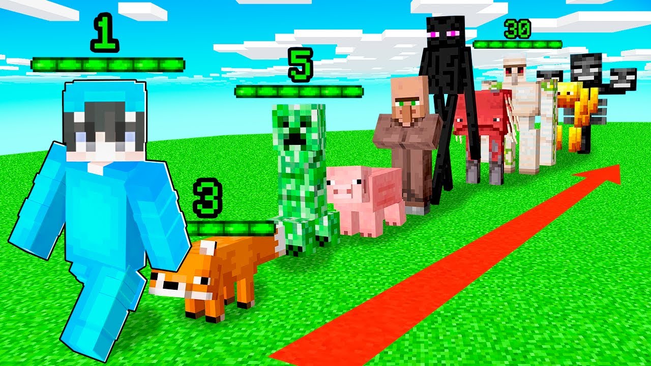 Cada Nivel ME CONVIERTO en un MOB DIFERENTE en Minecraft - MineNest ...