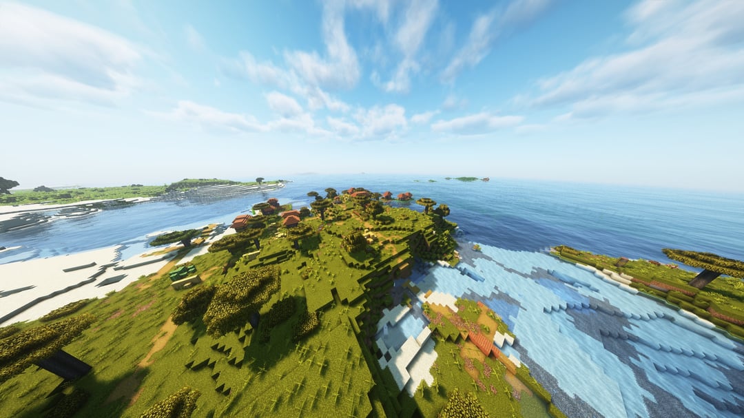 Mega Island in lukewarm ocean (Large Biomes generation ...