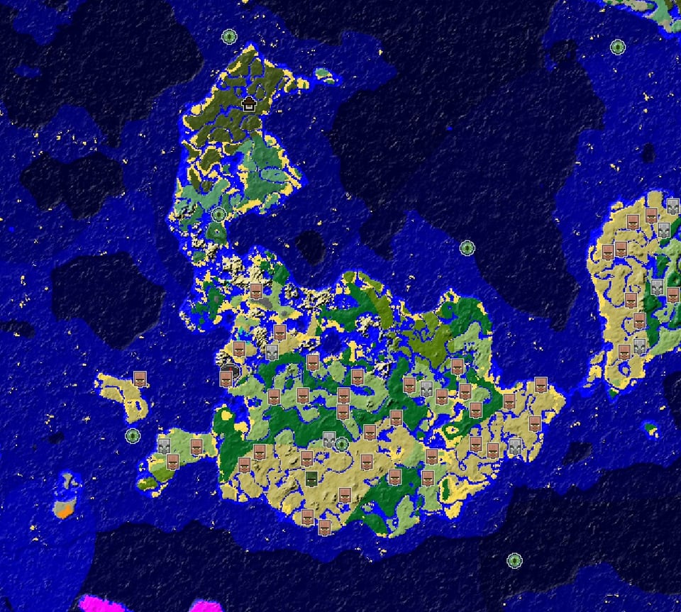 Mega Island in lukewarm ocean (Large Biomes generation ...