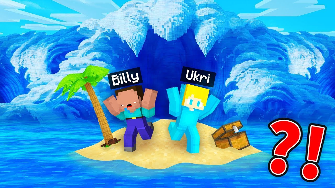 Billy und Ukri ÜBERLEBEN einen TSUNAMI auf einer Insel in Minecraft ...