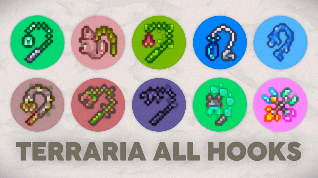 All Terraria Hooks Comparison & Tier List - Terraria 1.4.4.9 - MineNest ...