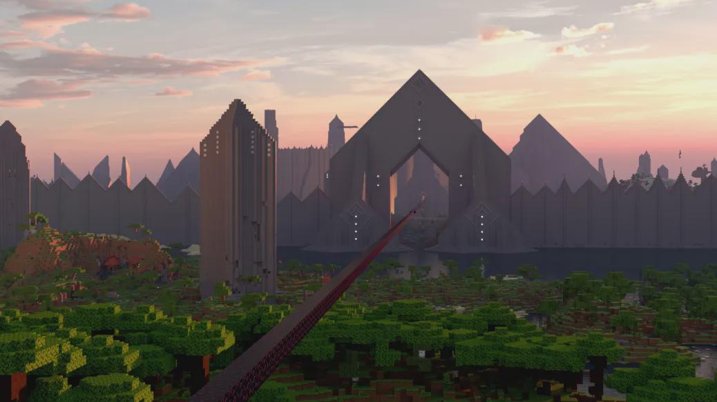 The entrance to spawn on an anarchy server - MineNest, Mine Nest
