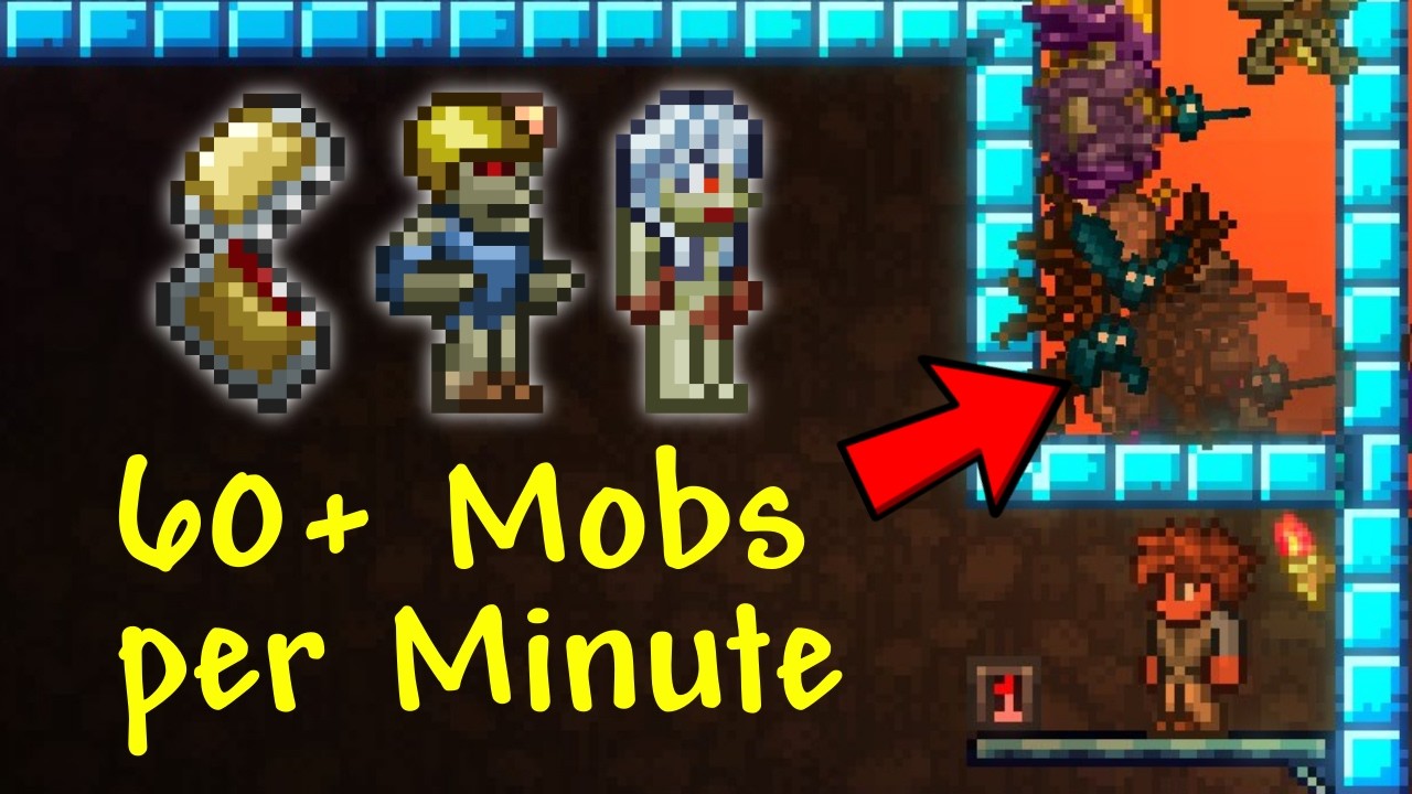 A Hyper Efficient Mob Farm That Works in ANY Biome | Terraria 1.4.4.9 ...