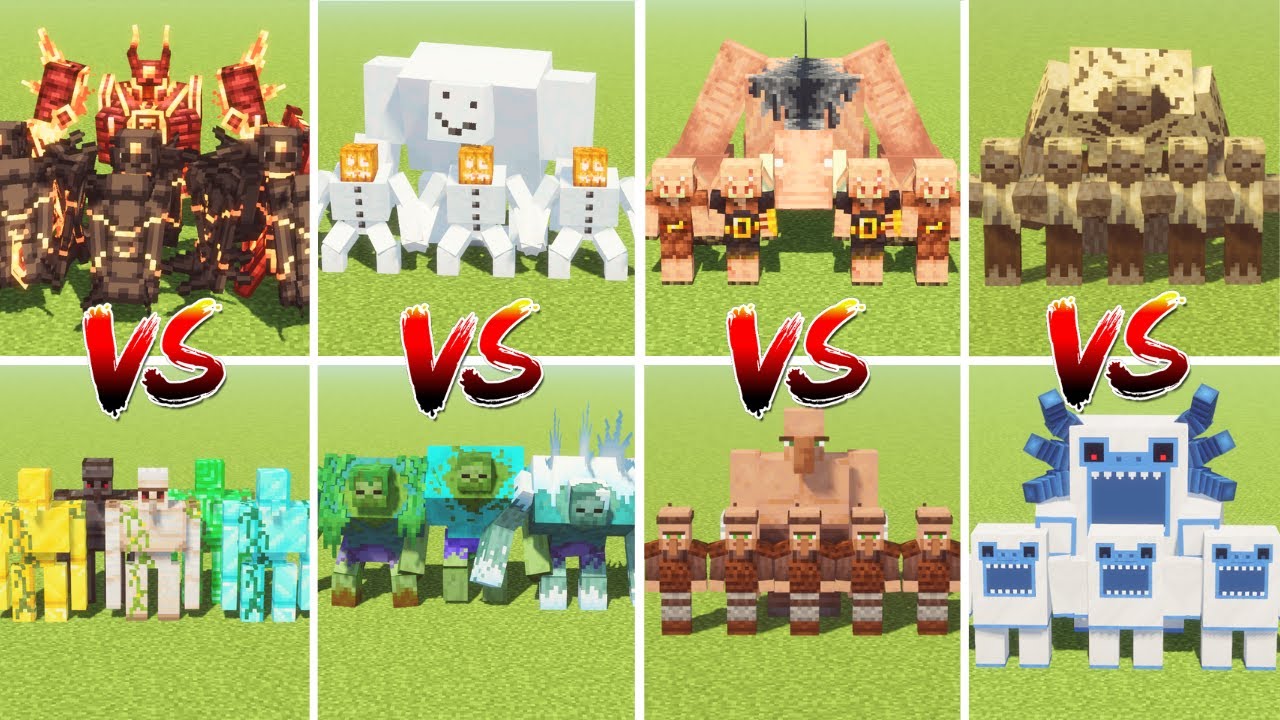 ALL NEW MINECRAFT BOSSES ARMY TOURNAMENT | Minecraft Mob Battle ...