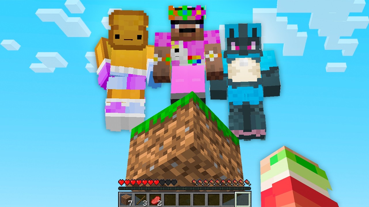 On a survécu 24h sur UN SEUL BLOC sur Minecraft.. (impossible ...