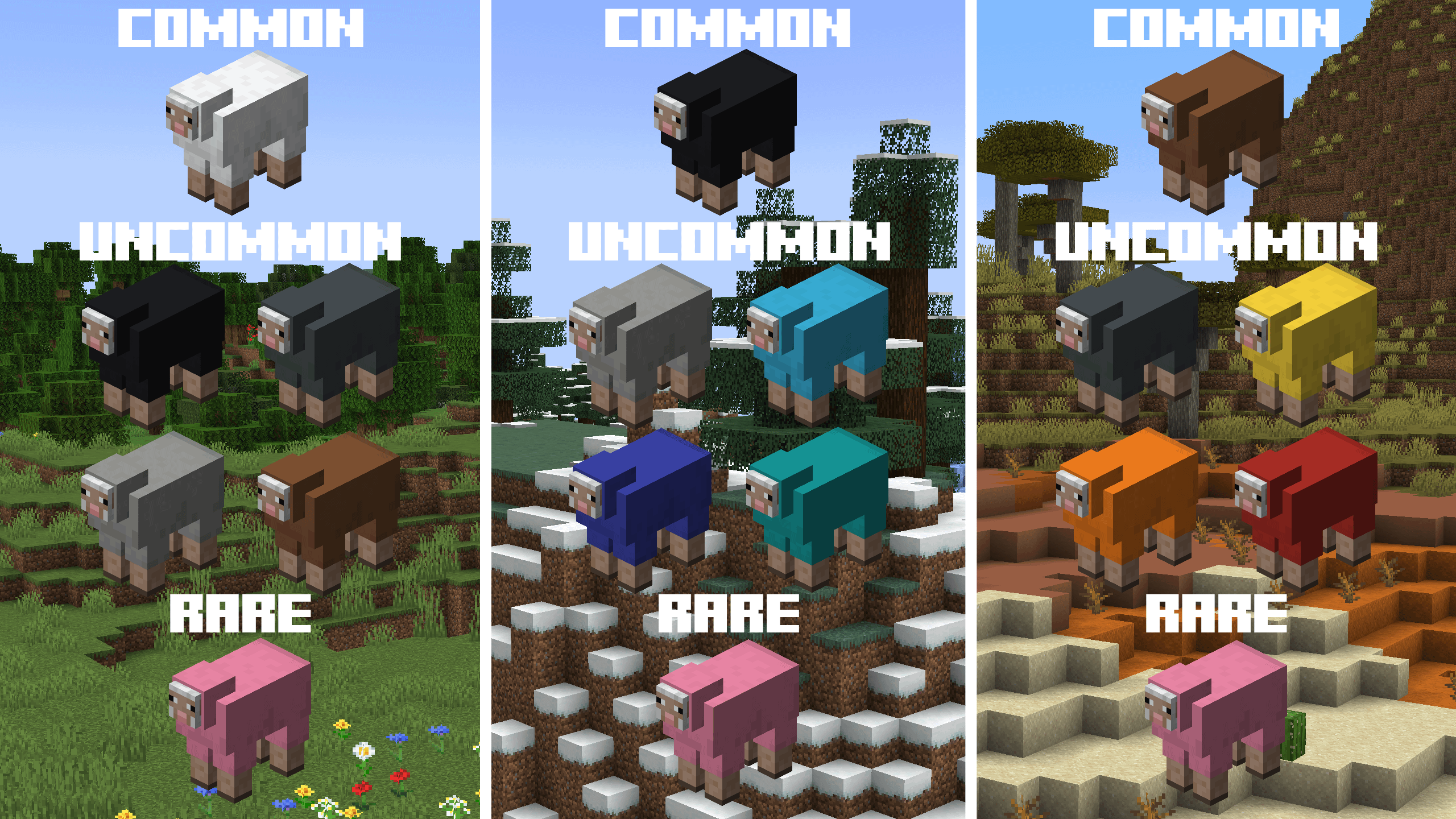 I made an overview of the new upcoming Sheep Spawning Colors per ...