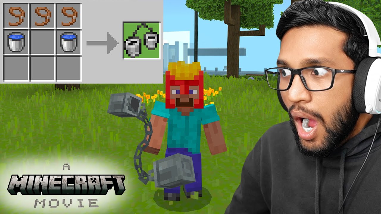 MINECRAFT MOVIE MODS ARE INSANE ! (TRYING MINECRAFT MOVIE ITEMS ...