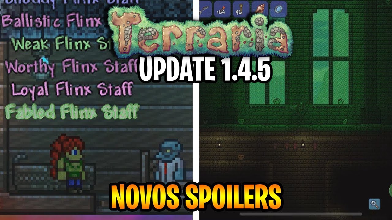 NOVOS SPOILERS DE ABRIL DA ATUALIZAÇÃO 1.4.5 DO TERRARIA (Nova Dungeon ...