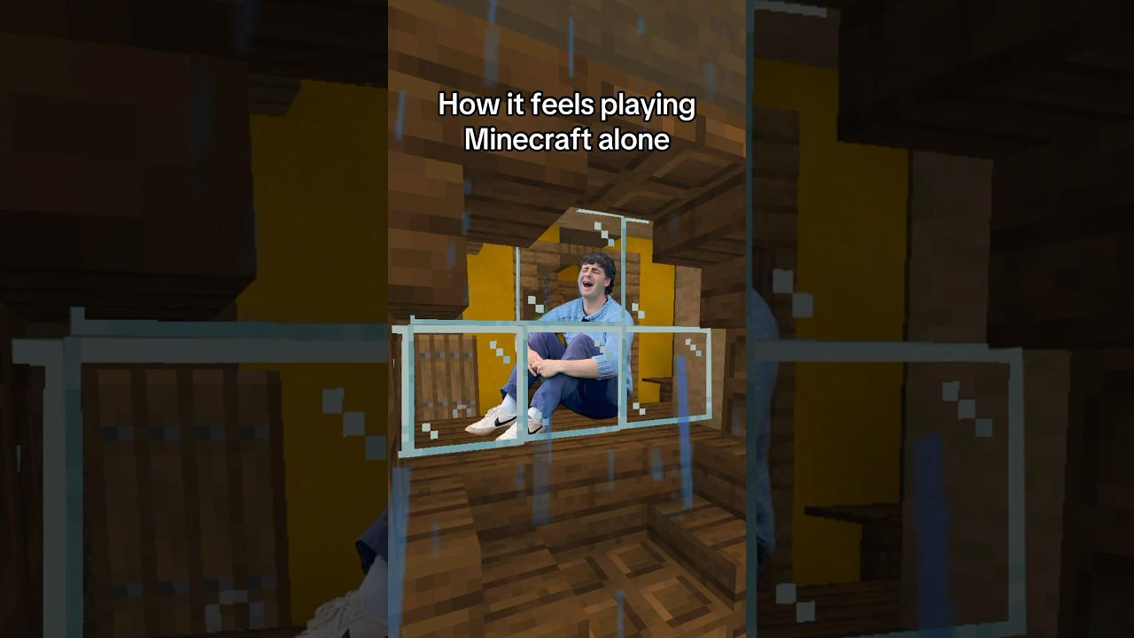 Single player is so lonely… 😂🔥 #comedy #videogames #minecraft ...