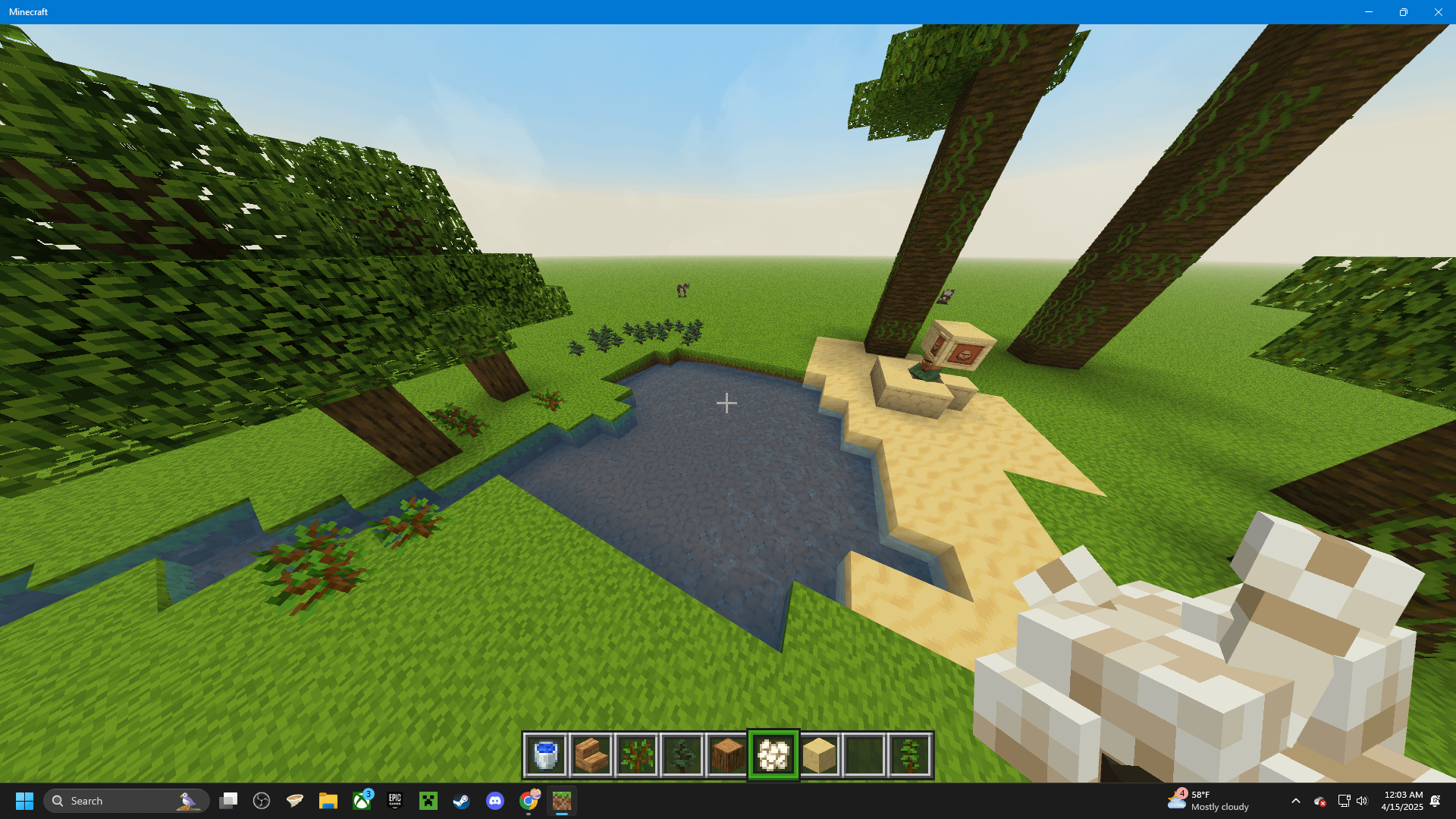 Bedrock seed with super flat plains/oak forest with spruce nearby on ...