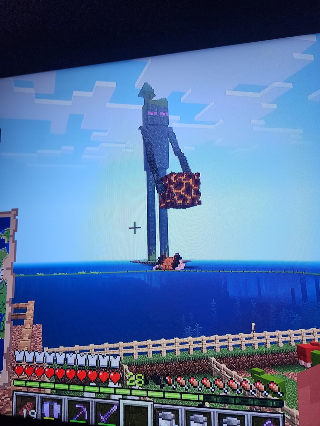 Minecraft Enderman holding Magma cube build - MineNest, Mine Nest