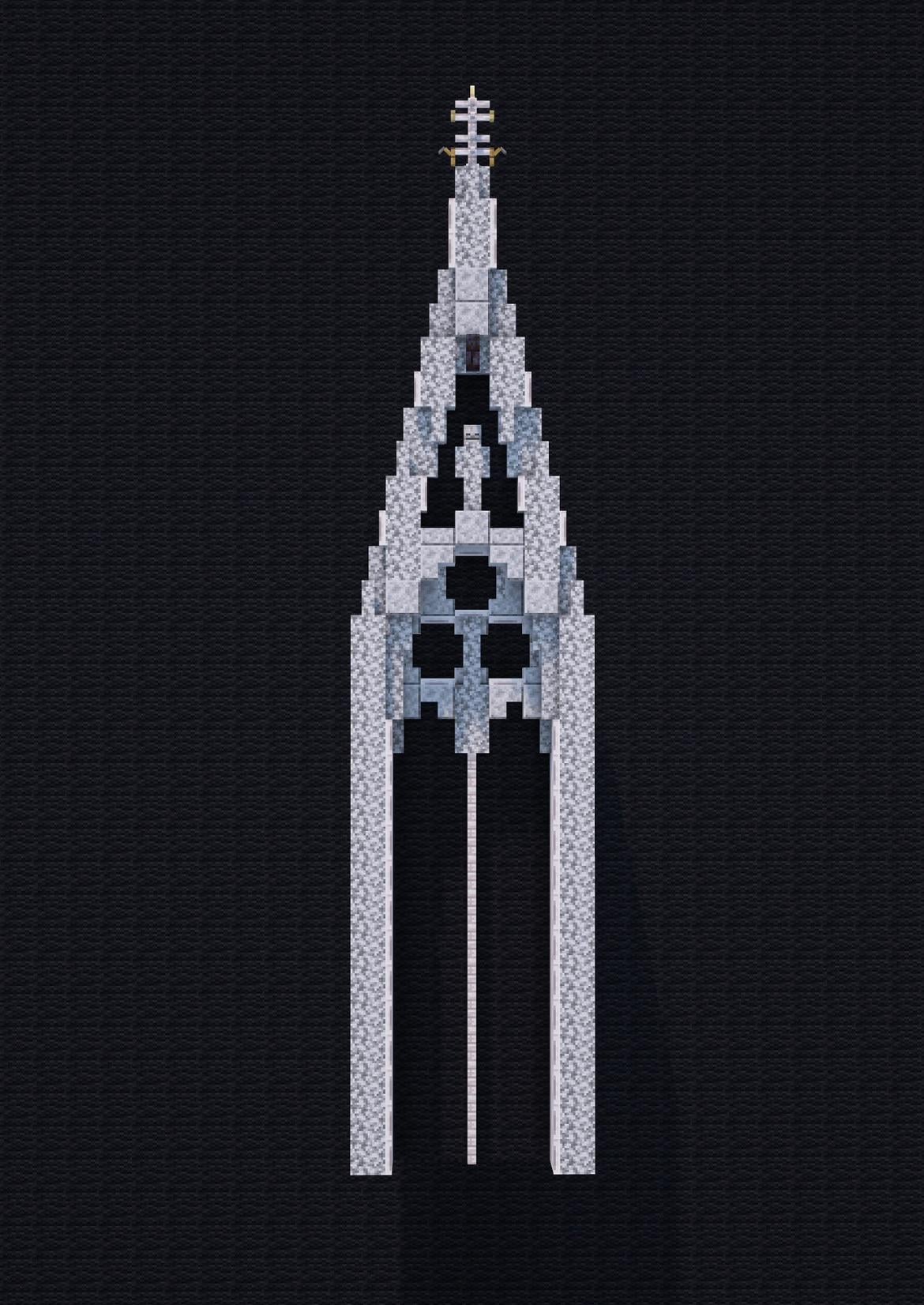 I made a gothic gable in a block game - MineNest, Mine Nest