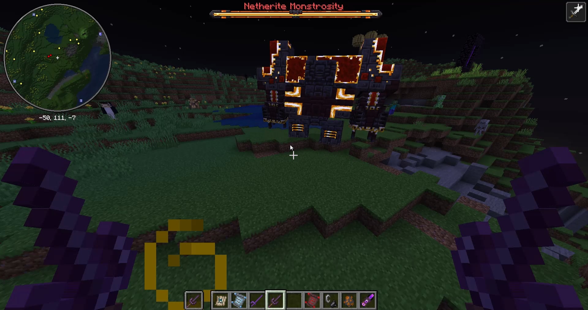 Why is the Netherite Monstrosity healing way too fast? There's no lava ...
