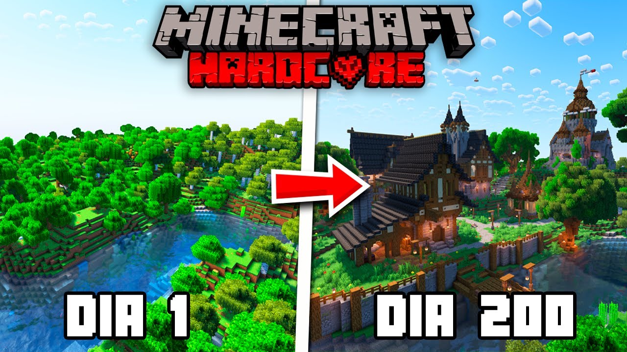 SOBREVIVI DO DIA 1 AO 200 CONSTRUINDO O MUNDO PERFEITO NO MINECRAFT ...