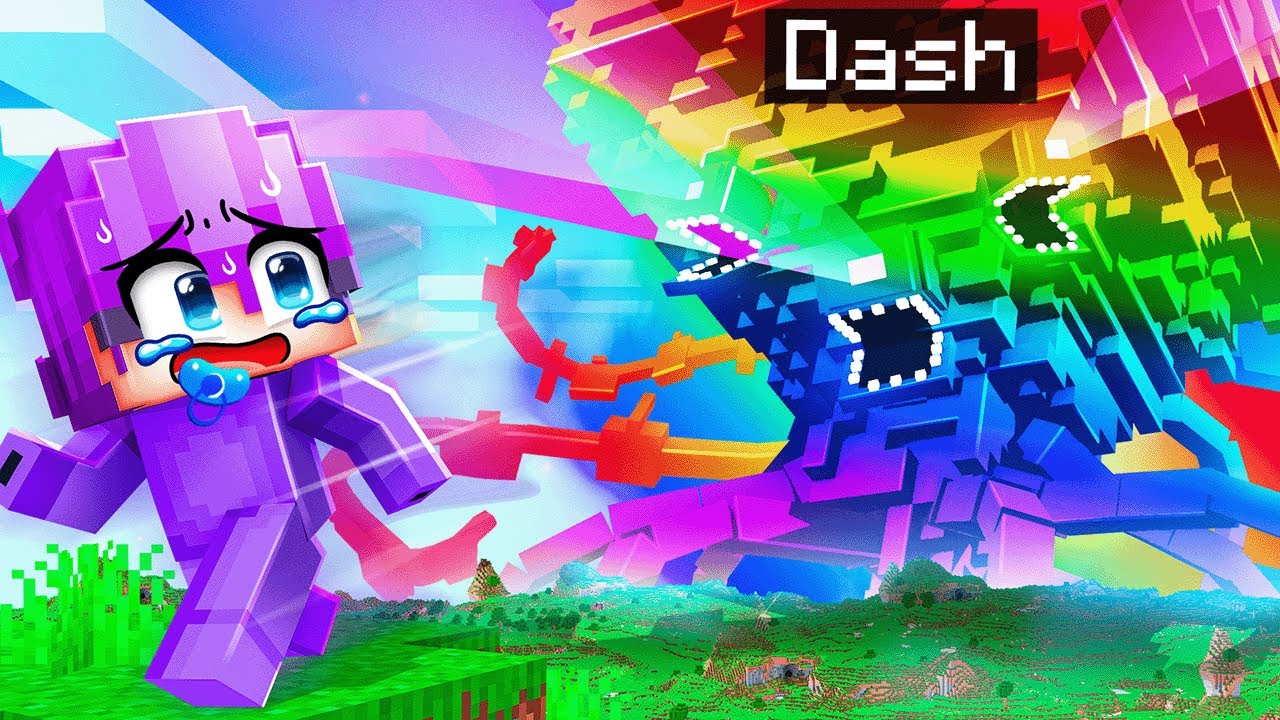 Playing As The RAINBOW WITHER STORM To Troll Baby Dash in Minecraft ...