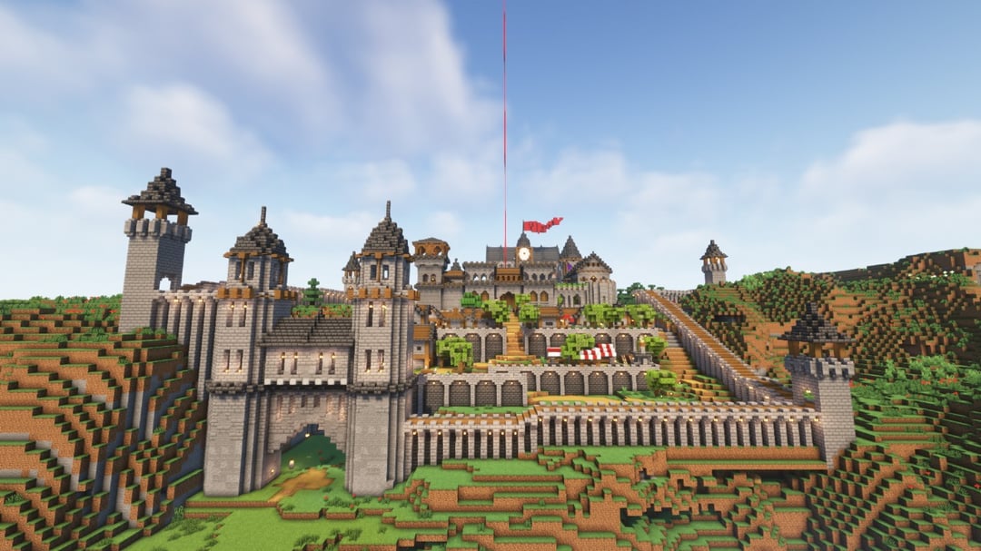 Fully functional survival castle built on an SMP - MineNest, Mine Nest