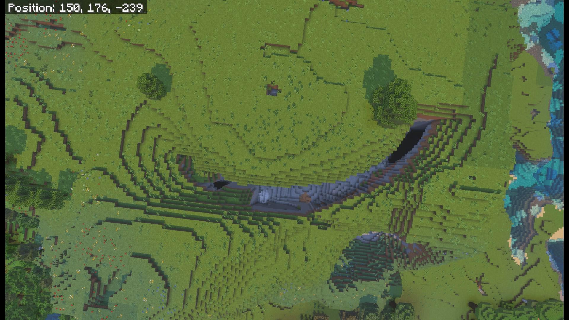 A smiley face found by Joshhuayra1 (me) in bedrock (seed:1620590890 ...