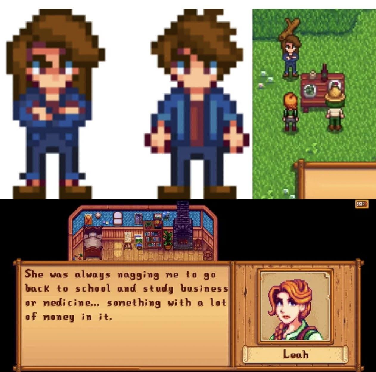 Today I learned that Kel is always the same gender as the farmer in ...