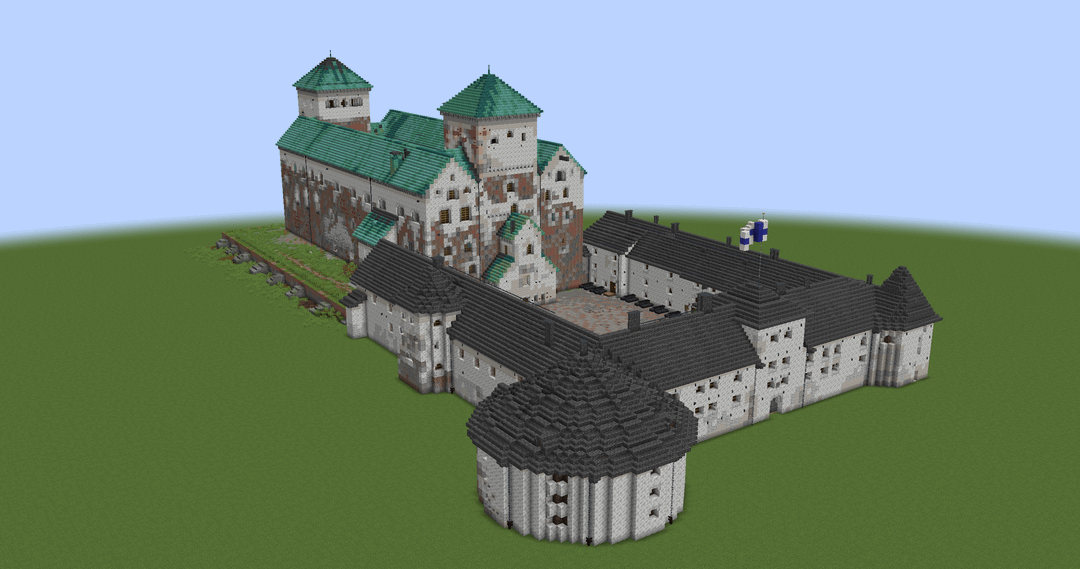 I recreated Turun linna (an old castle in Finland) in Minecraft 1 to 1 ...
