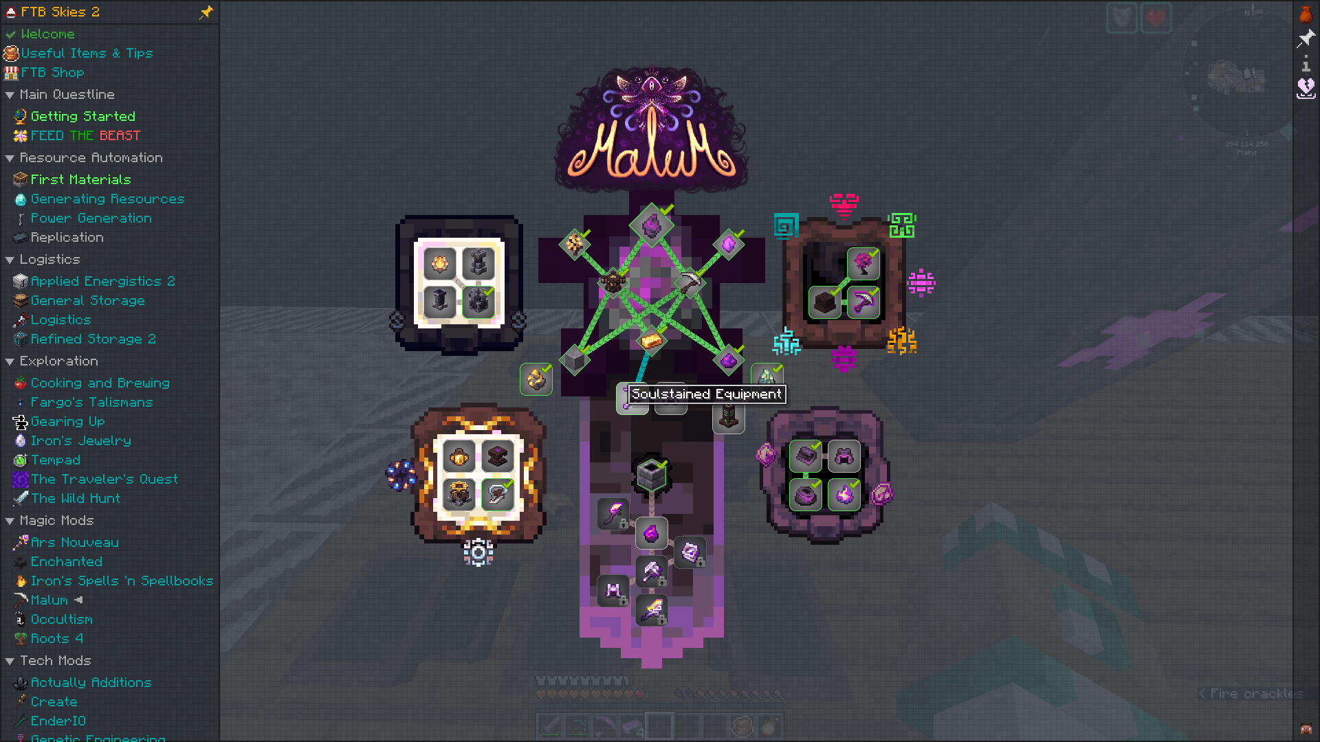 [FTB Skies 2] How far into Malum do I need to progress to see the ...