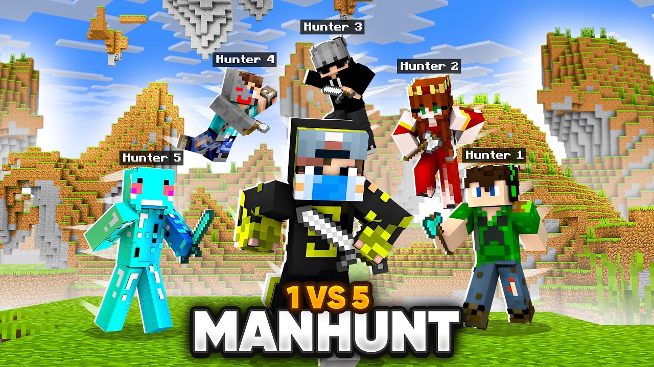 1 VS 5 Speedrunner VS Hunter REMATCH | Minecraft - MineNest, Mine Nest