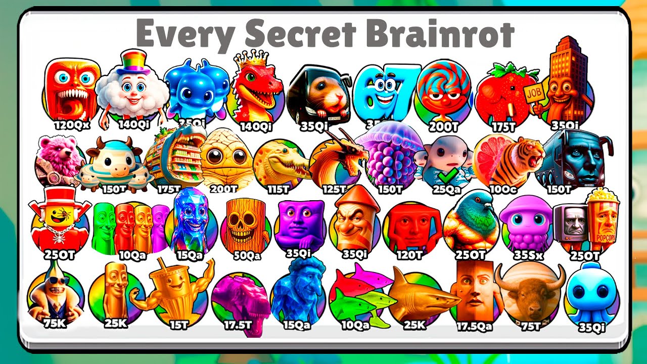 I Unlocked EVERY SECRET BRAINROT in Brainrot Evolution! (Roblox ...
