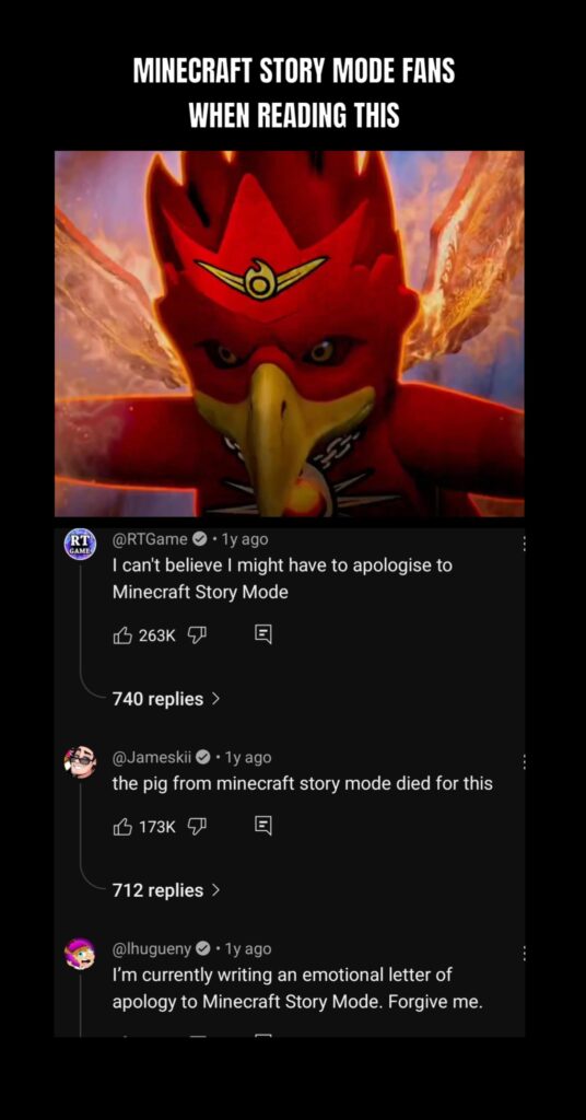MINECRAFT STORY MODE FANS WHEN THEY READ THIS - MineNest, Mine Nest