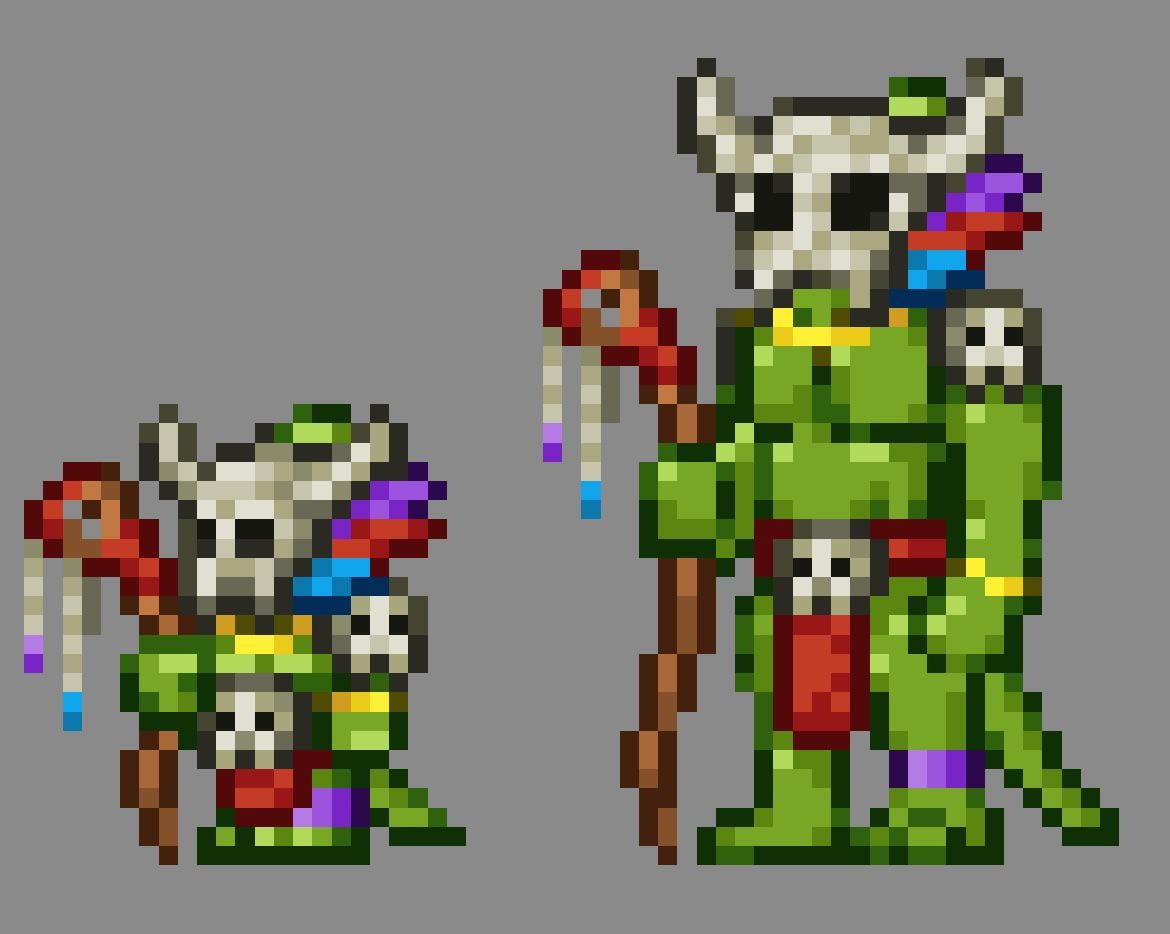 I just realised there isn’t a “buff witch doctor” sprite that isn’t ...