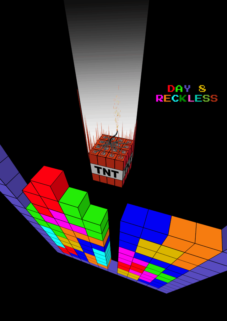 [Tetris x Minecraft fan-art] I need a TNT! - MineNest, Mine Nest
