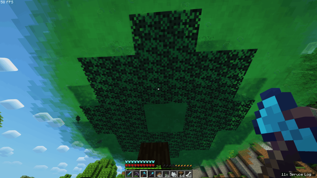 What mod causes these green/fart clouds when i chop down any trees ...