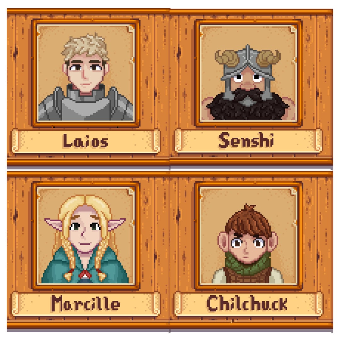 Dungeon Meshi characters in sdv style! - MineNest, Mine Nest