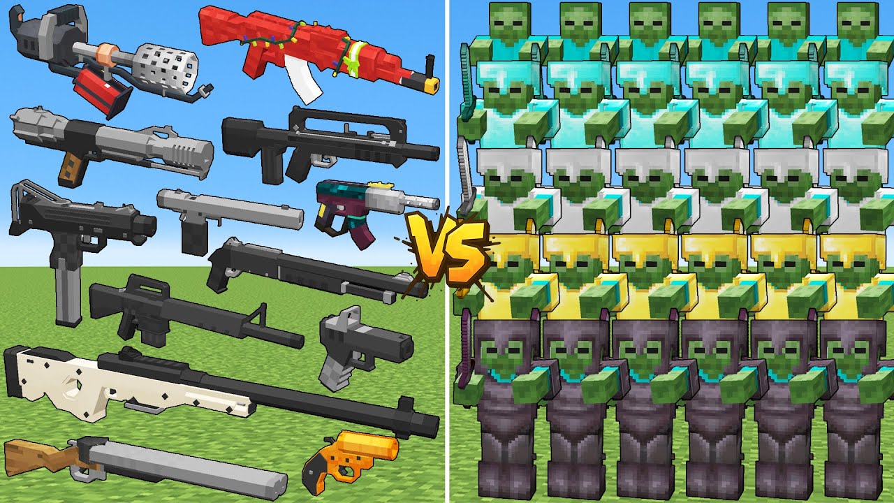 What TaCZ New Gun Can Defeat The Most Zombie Bosses in Minecraft ...