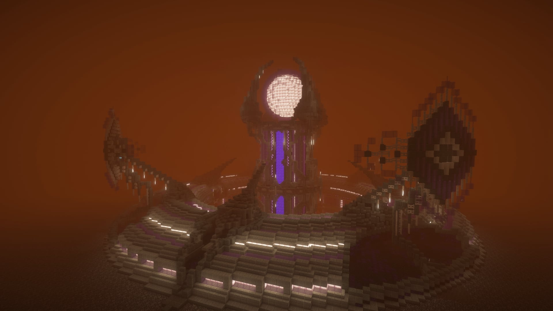 Nether Portal Hub Sci-Fi Design - MineNest, Mine Nest