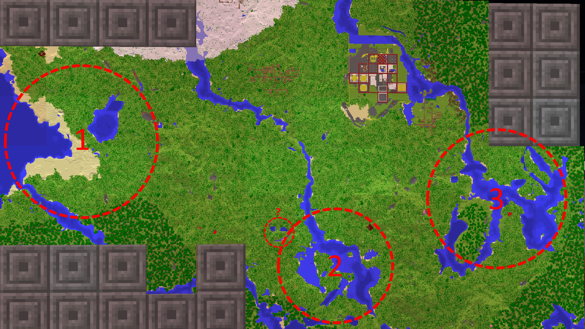 Where build my new base, 1or2or3 ? - MineNest, Mine Nest