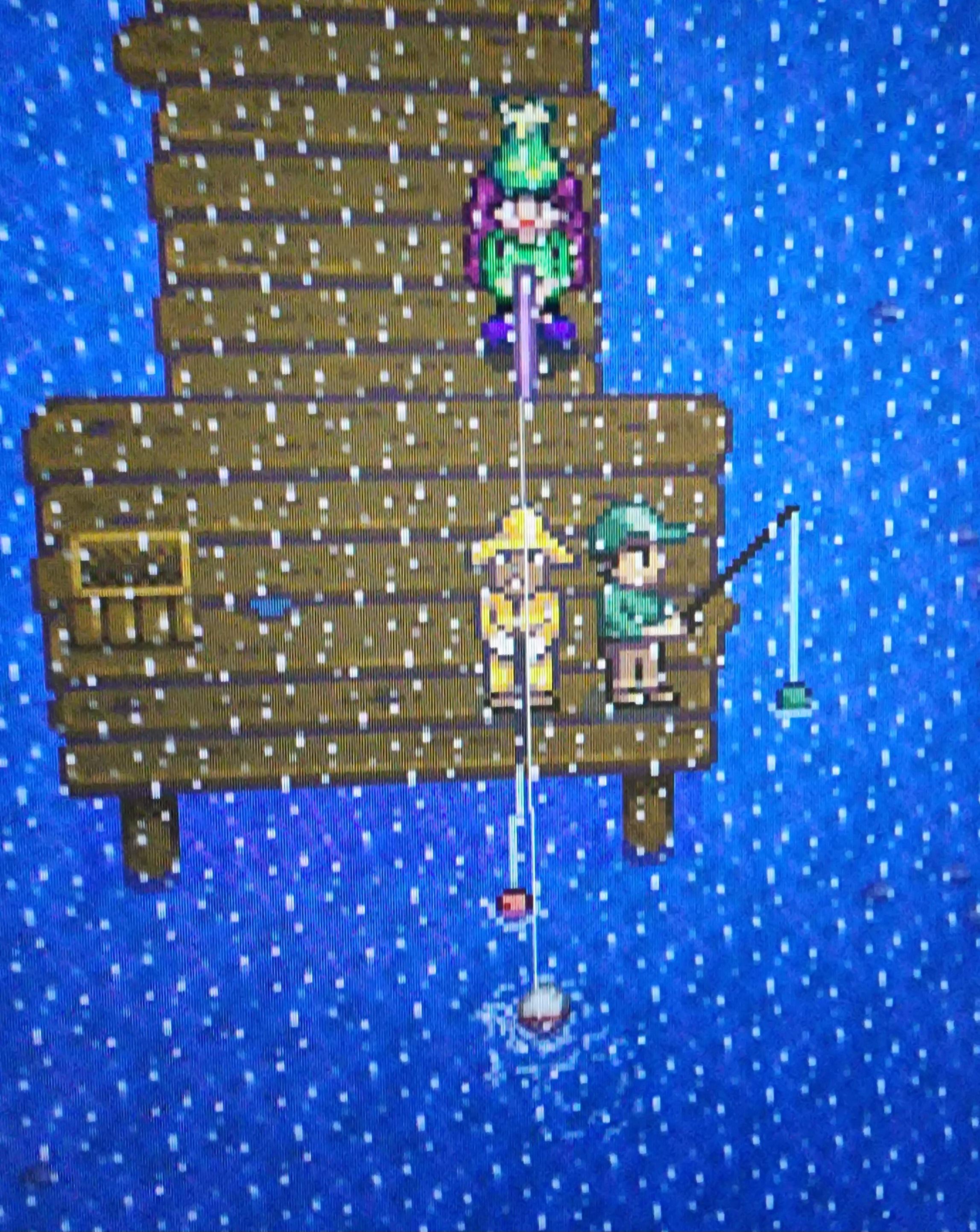 The most awkward fishing position ever, but it was SquidFest and I ...