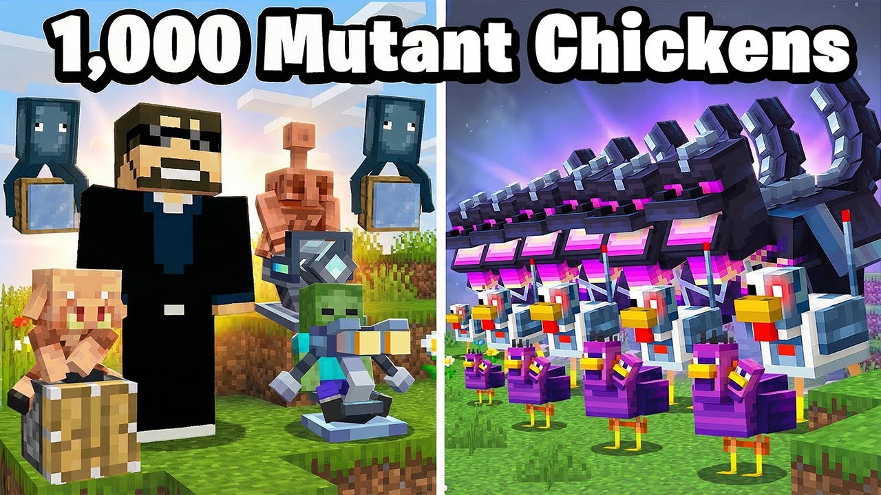 Fighting 1,000 Mutant Chickens in Minecraft - MineNest, Mine Nest