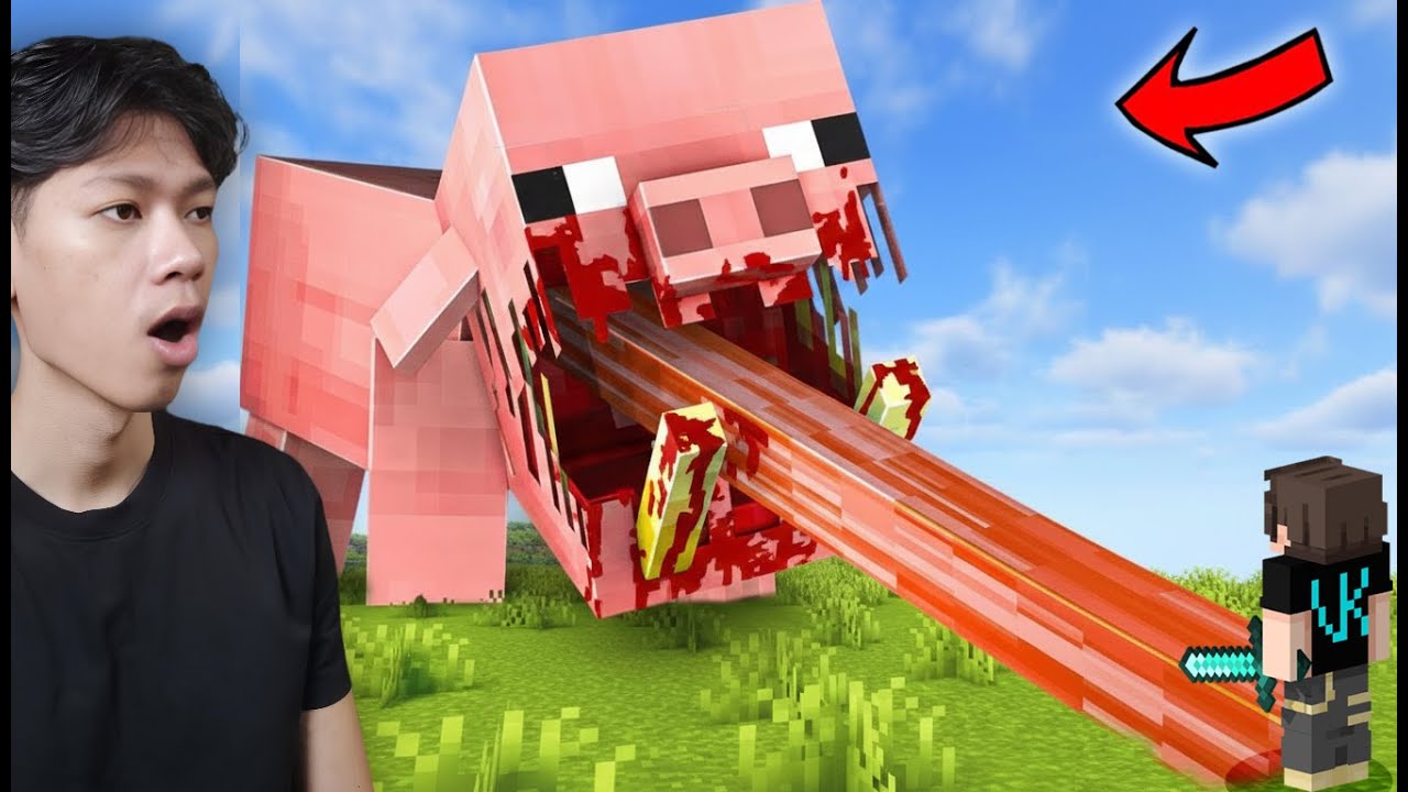 បិសាច ជ្រូកយក្ស Pigzilla ក្នុង Minecraft !!! - MineNest, Mine Nest