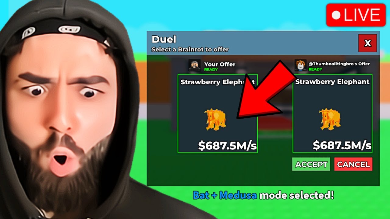 🔴LIVE ROBLOX! DUELING EVERY VIEWER IN STEAL A BRAINROT - MineNest, Mine ...