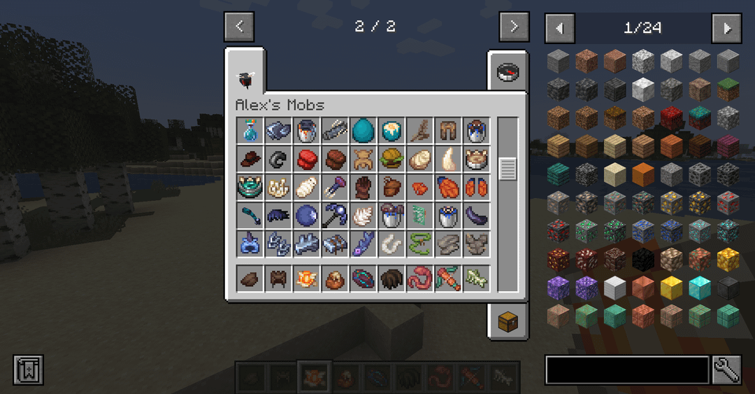 I updated Alex's Mobs items textures - MineNest, Mine Nest