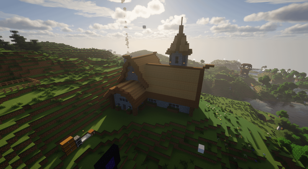 First non-cube house I make - MineNest, Mine Nest