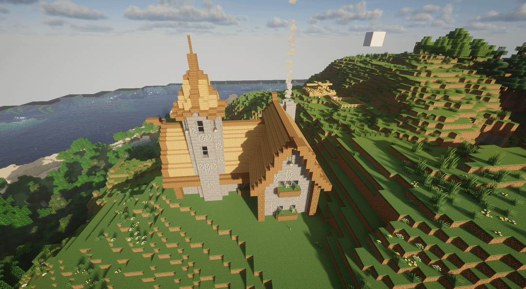 First non-cube house I make - MineNest, Mine Nest