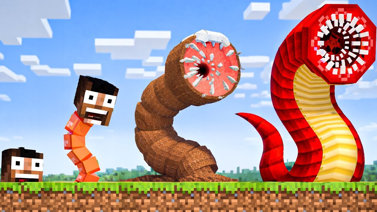 Minecraft, But You turn into a WORM || Minecraft Mods || Minecraft ...