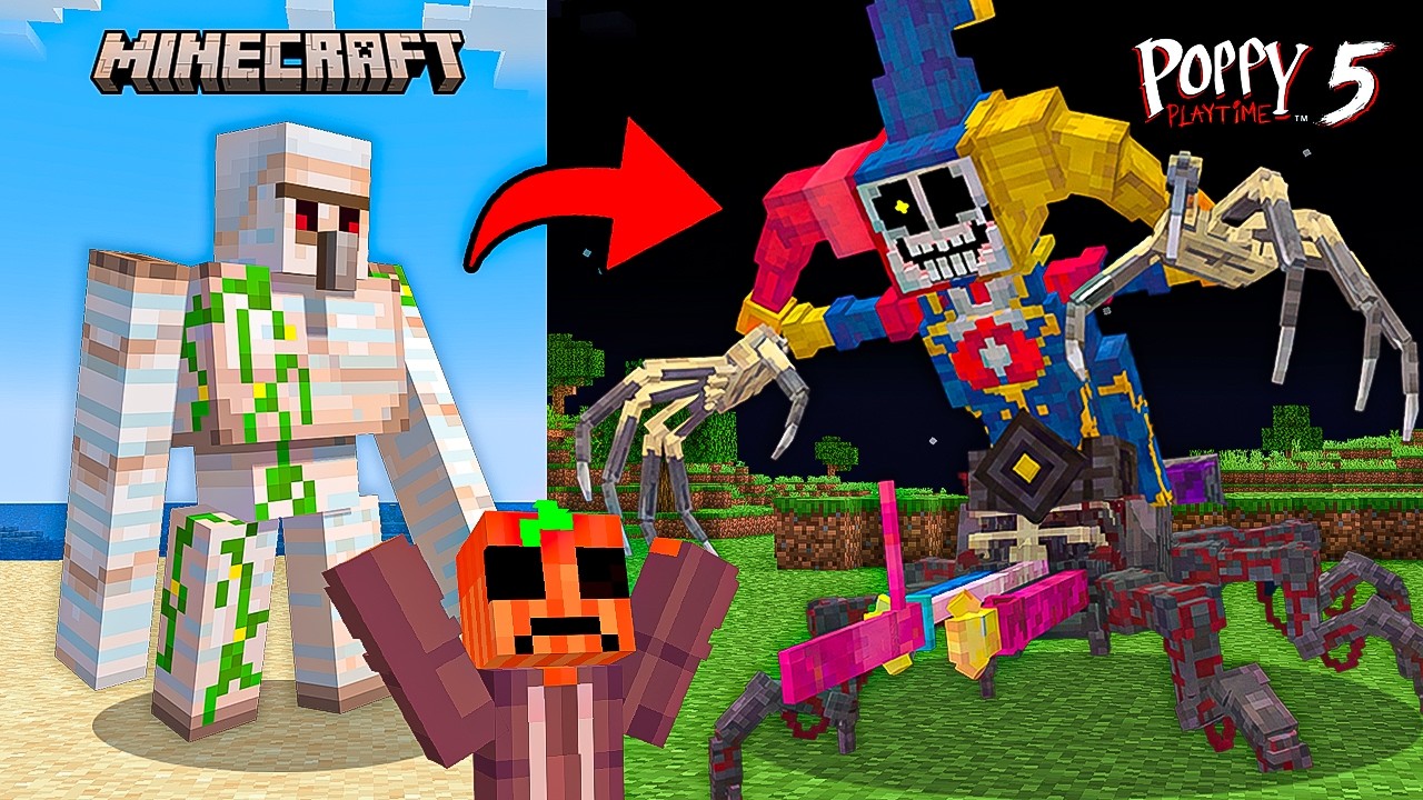 Convertí a los MOBS en POPPY PLAYTIME 5 en Minecraft! - MineNest, Mine Nest